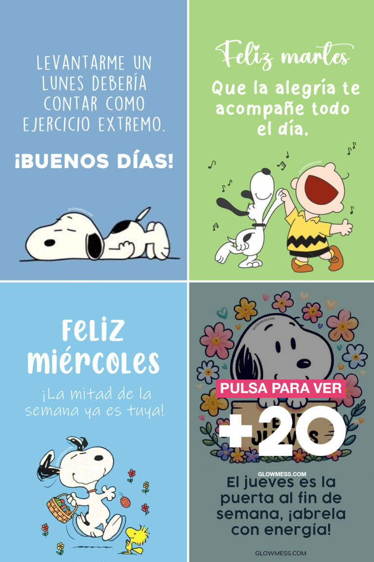 ¡Buenos Días Snoopy! Imágenes y Frases para toda la Semana