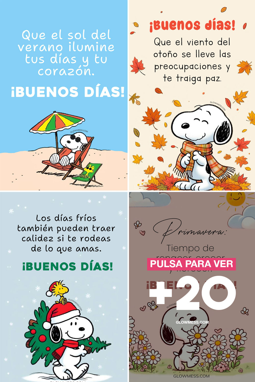 ¡Buenos Días Snoopy! Imágenes y Frases para toda la Semana
