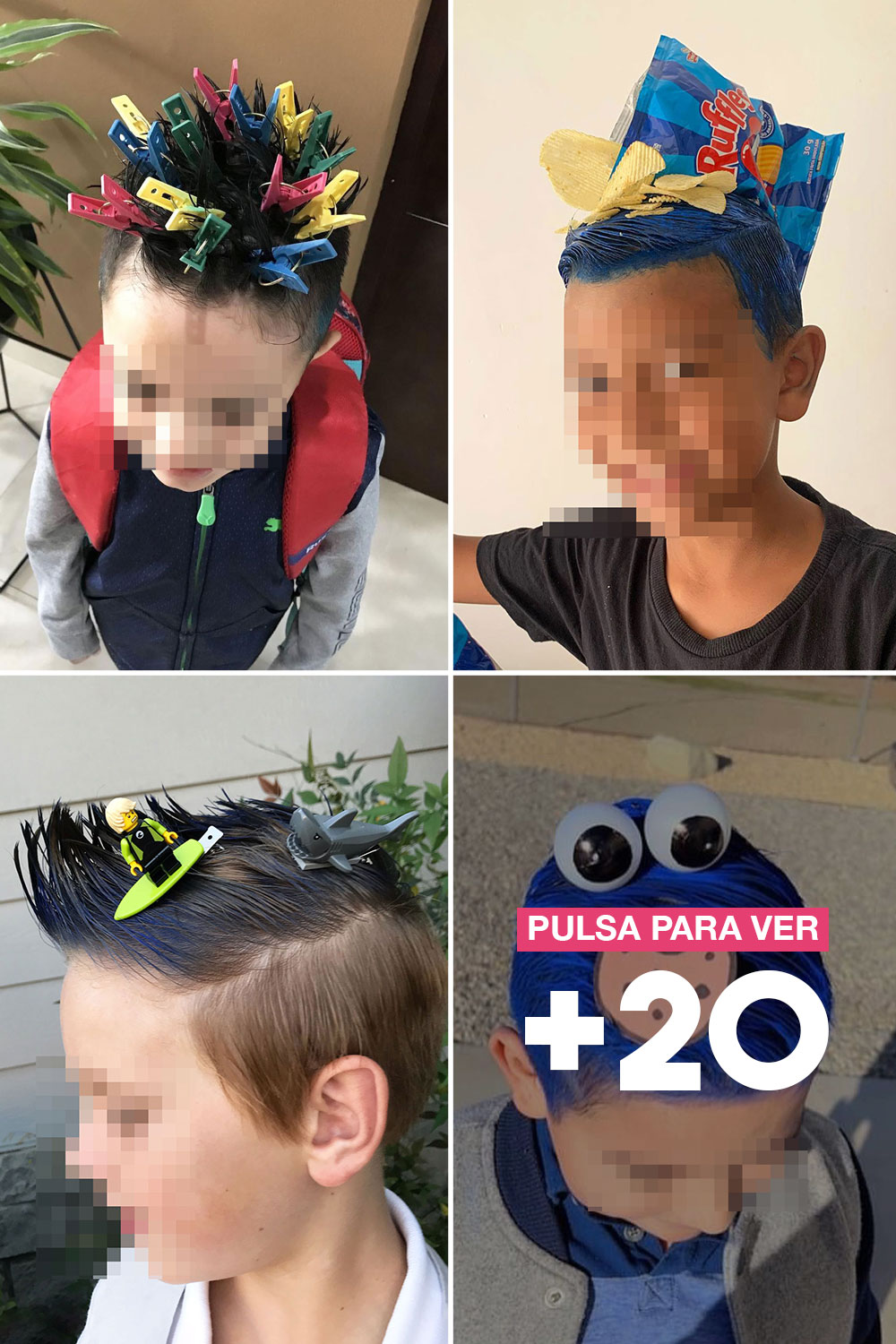 Peinados Locos para Niños y Niñas: 20 Ideas Fáciles sin material