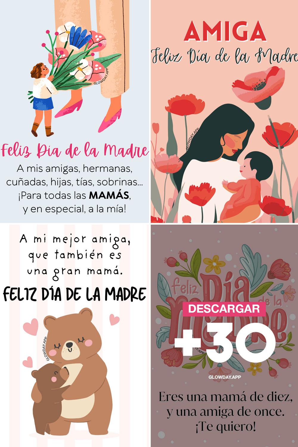 Feliz Día de la Madre, Amiga: Mensajes e Imágenes para Amigas